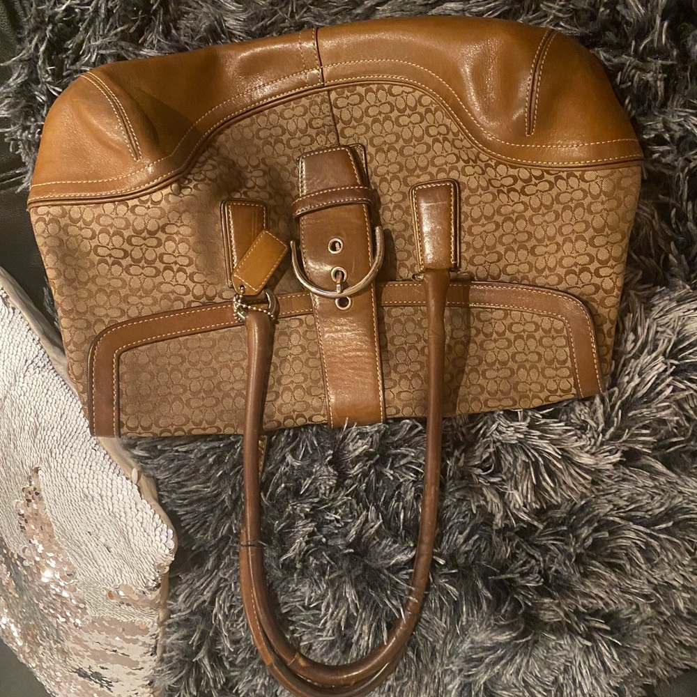 Coach Monogram Shoulder Bag - Gem